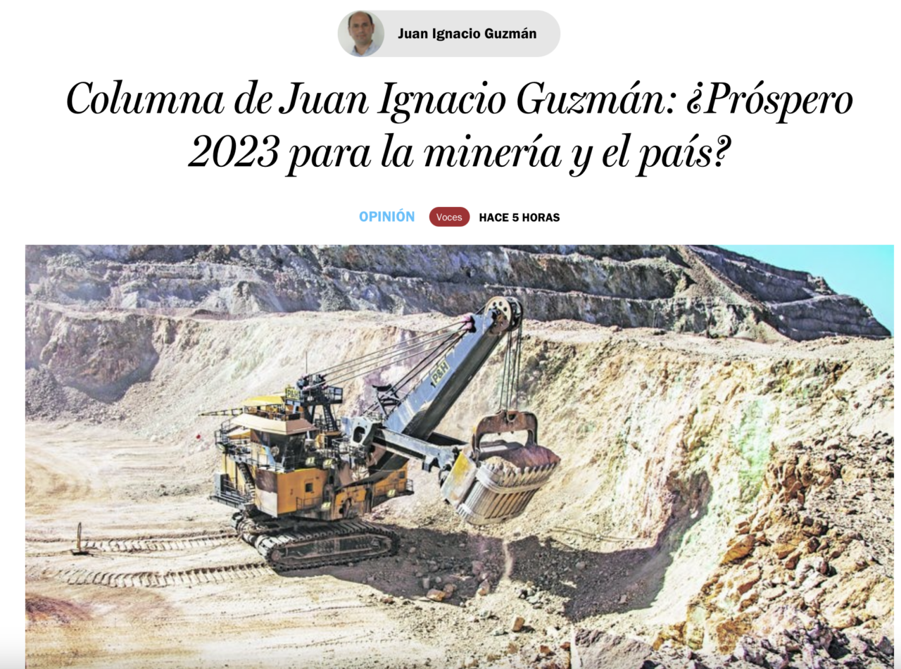 Columna de Juan Ignacio Guzmán: ¿Próspero 2023 para la minería y el país? - GEM Mining ...